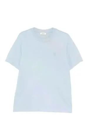 Sandro Logo-patch T-shirt - Blue