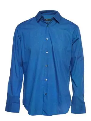BOSS Eliott Geometric-print Shirt - Blue
