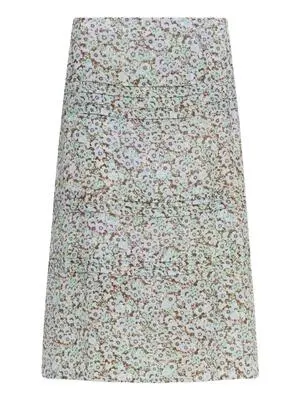 Tory Burch Floral-print A-line Midi Skirt - Blue