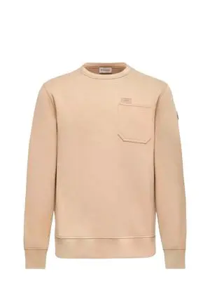 Moncler Logo-patch Pocket Sweatshirt - Neutrals