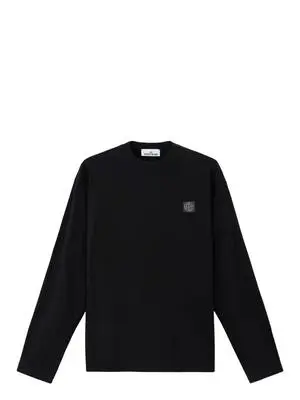 Stone Island Logo-patch Long-sleeve T-shirt - Black