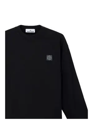 Stone Island Logo-patch Long-sleeve T-shirt - Black