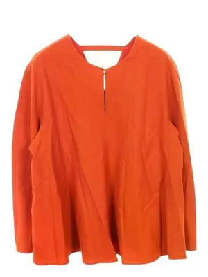 Hermès V-neck Long-sleeve Top - Orange
