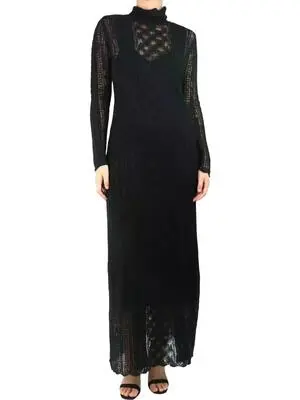 ULLA JOHNSON Ulla Johnson Alpaca-Blend Maxi Dress With Chevron Knit And Scalloped Hem