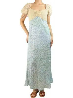 Rixo Sardinia Maxi Dress - Blue