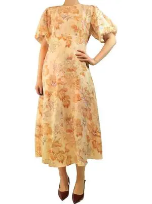 ALEMAIS Printed Midi Dress - Neutrals