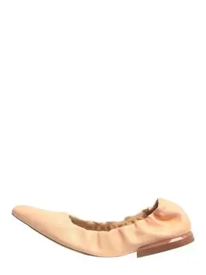 Dries Van Noten Ruched Leather Ballet Flats - Neutrals