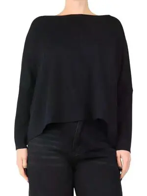 Diane Von Furstenberg Wool Boat Neck Sweater - Black