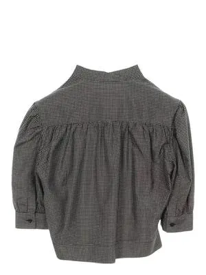 Dior Silk Check Pussy-bow Blouse - Black