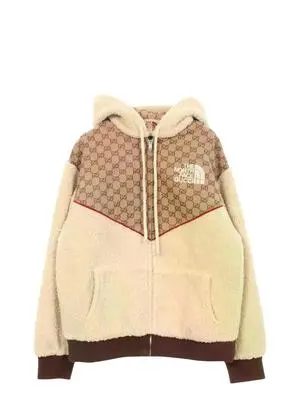 Gucci Gg Canvas Monogrammed Fleece Hoodie - Neutrals