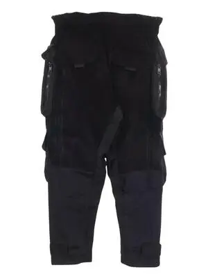 Dolce & Gabbana Corduroy Paneled Cargo Pants - Black