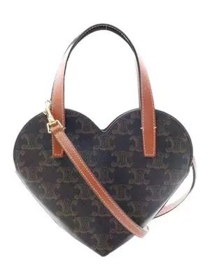 Celine Triomphe Heart Tote Bag - Black