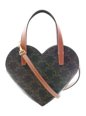 Celine Triomphe Heart Tote Bag - Black