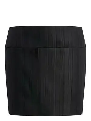 DONDUP Herringbone Patterned Mini Skirt - Black