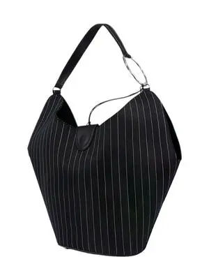 DONDUP Large Pinstripe Tote Bag - Black