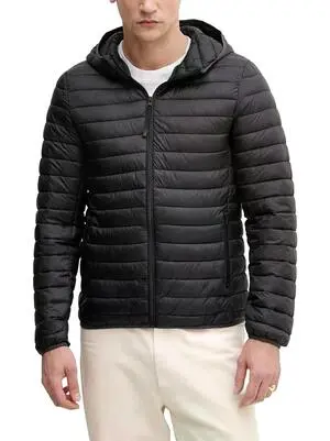 BENETTON Hooded Puffer Jacket - Black