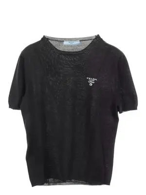 Prada Logo Detail T-shirt - Black