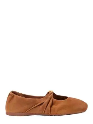 Loewe Pebble Suede Ballet Flats - Brown