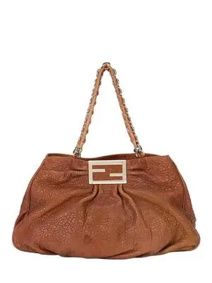 Fendi Mia Logo-plaque Shoulder Bag - Brown