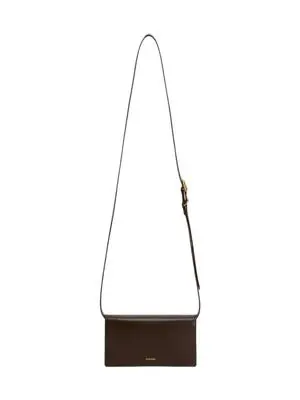 JIL SANDER All Day Leather Crossbody Bag - Brown