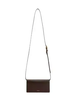 JIL SANDER Jil Sander All Day Leather Crossbody Bag Brown
