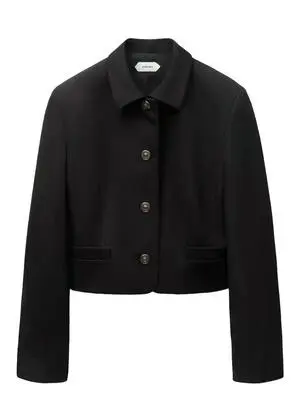Versace Medusa Button Cropped Jacket - Black