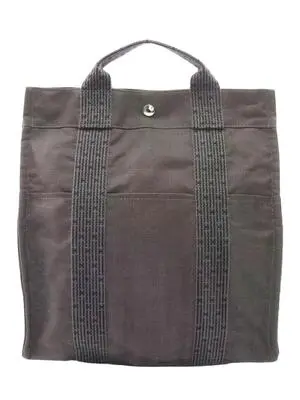 Hermès Herline Mm Canvas Backpack - Grey