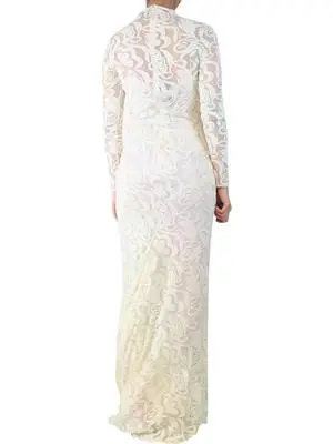 CARLA ZAMPATTI Lace Detail Maxi Dress - Neutrals