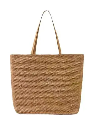 Helen Kaminski Woven Raffia Tote Bag - Neutrals
