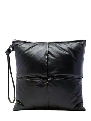 Bottega Veneta Nappa Intrecciato Padded Square Wristlet Pouch Clutch Bag - Black
