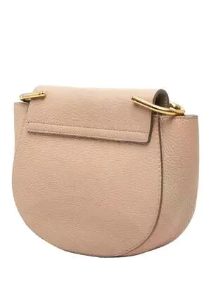 Chloé Mini Grained Lambskin Drew Crossbody Bag - Brown