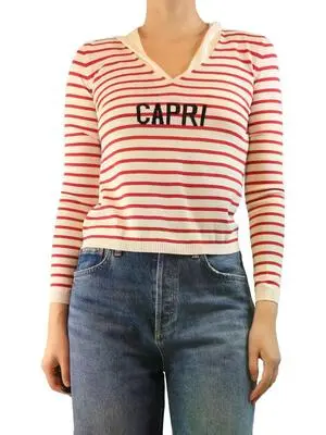 Dior Fine-knit Striped Sweater - Neutrals