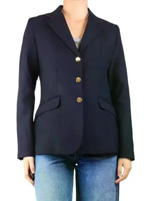 CORDINGS Wool Single-breasted Blazer - Blue