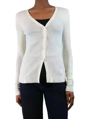 ISSUE TWELVE Christine V-neck Cardigan - Neutrals