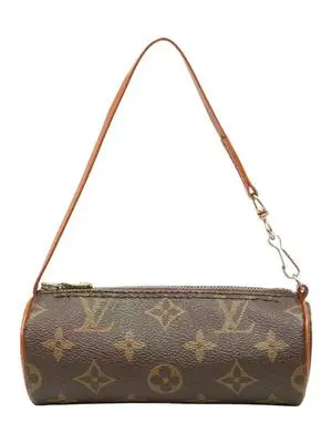 LOUIS VUITTON Monogram Papillon Pochette Handbag - Brown