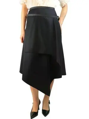 Fendi Draped Asymmetric Midi Skirt - Blue