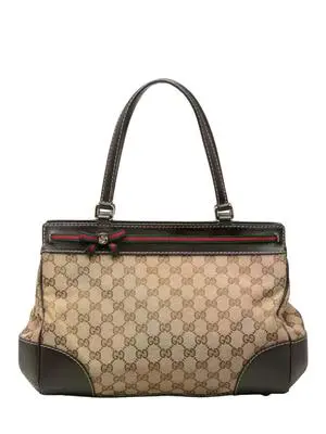Gucci Gg Canvas Web Mayfair Tote Bag - Neutrals