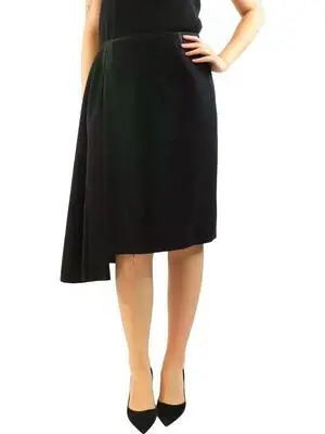 Prada Asymmetric Midi Skirt - Black