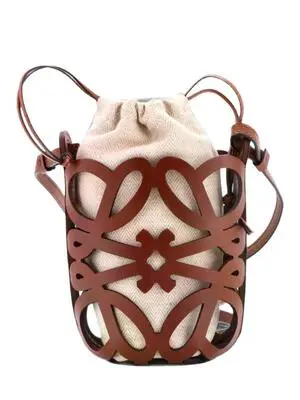 Loewe Anagram Drawstring Crossbody Bag - Brown