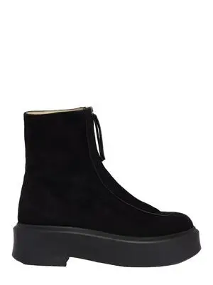 THE ROW Zipped Boots - Black