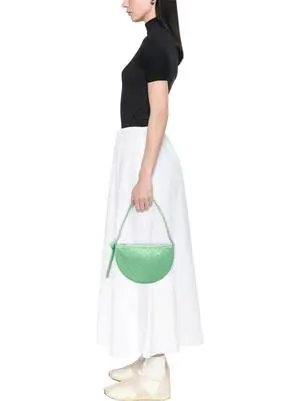 Bottega Veneta Bottega Veneta Mini Leather Hobo Shoulder Bag Green