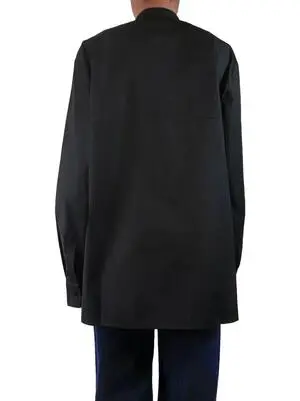 ISSUE TWELVE Band-collar Shirt - Black