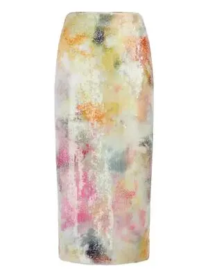 Aje Sybilla Sequin Embellished Midi Skirt - Neutrals