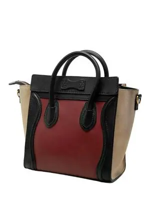 Celine Luggage Tote Satchel - Red