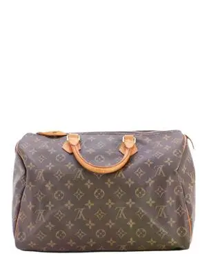 LOUIS VUITTON Speedy Monogram Canvas 35 Satchel - Brown