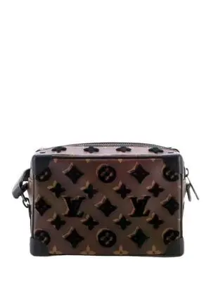 LOUIS VUITTON Soft Trunk Bag Monogram Tuffetage Canvas Mini Crossbody Bag - Black