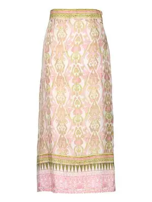 MARIA CHER Abstract Print Wrap Skirt - Pink