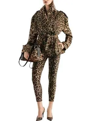DOLCE & GABBANA Dolce & Gabbana Leo-Print Cotton Drill Jacket