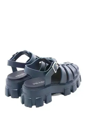 Prada 2020s Monolith Sandals - Blue
