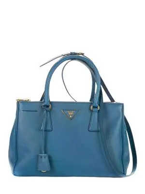 Prada Saffiano Leather Galleria Tote Bag - Blue